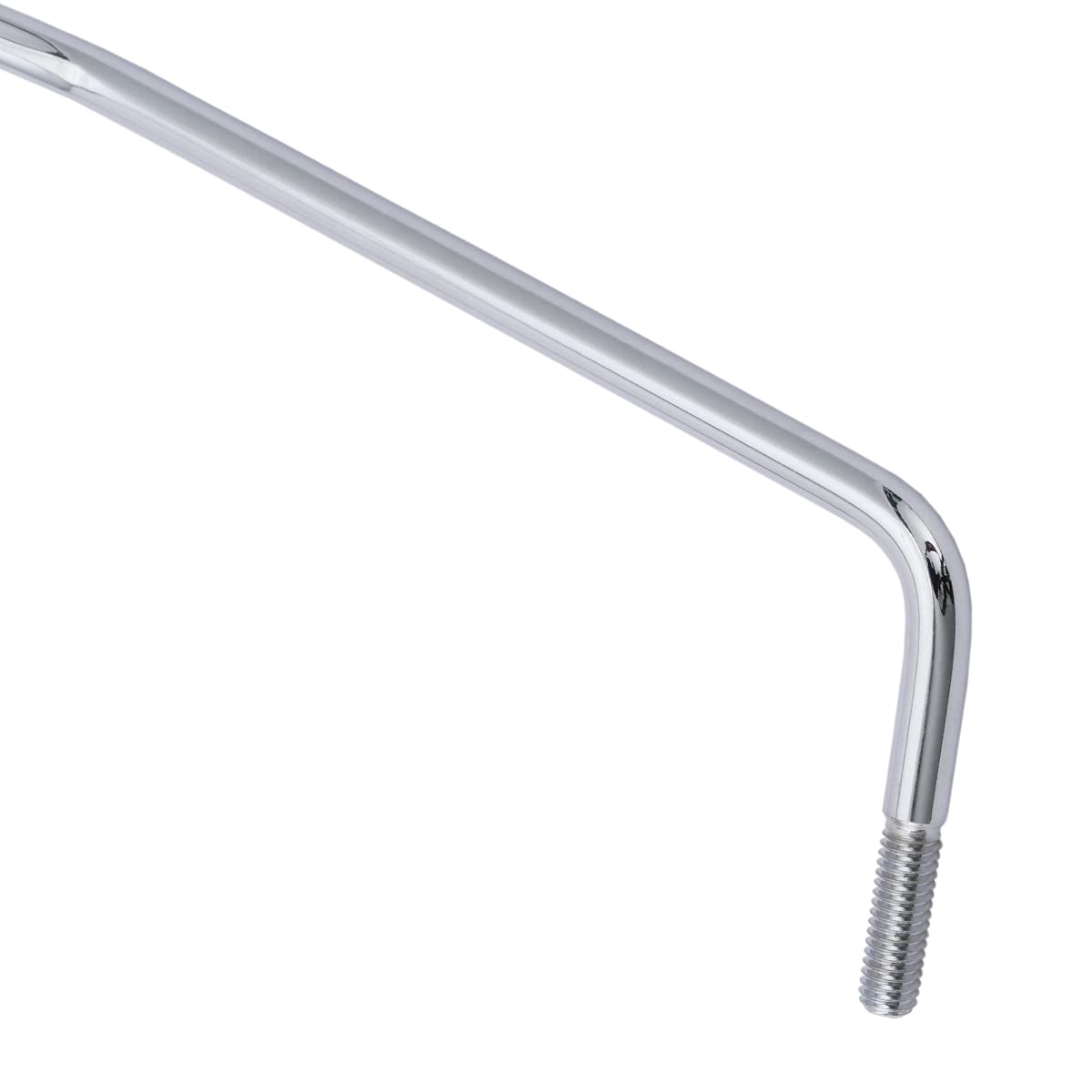 Musiclily Pro UNF #10/32 4.8mm Threaded Steel Tremolo Arm Whammy Bar Tremolo Bar for Fender American Squier Strat Style Electric Guitar Part, Chrome with White Tip