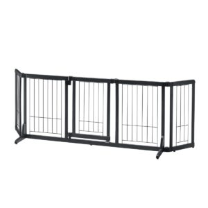 richell usa - wide premium plus pet gate mini (94950) (black)