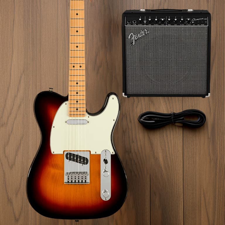 Fender Player Plus Telecaster Electric Guitar, with 2-Year Warranty, 3-Color Sunburst, Maple Fingerboard