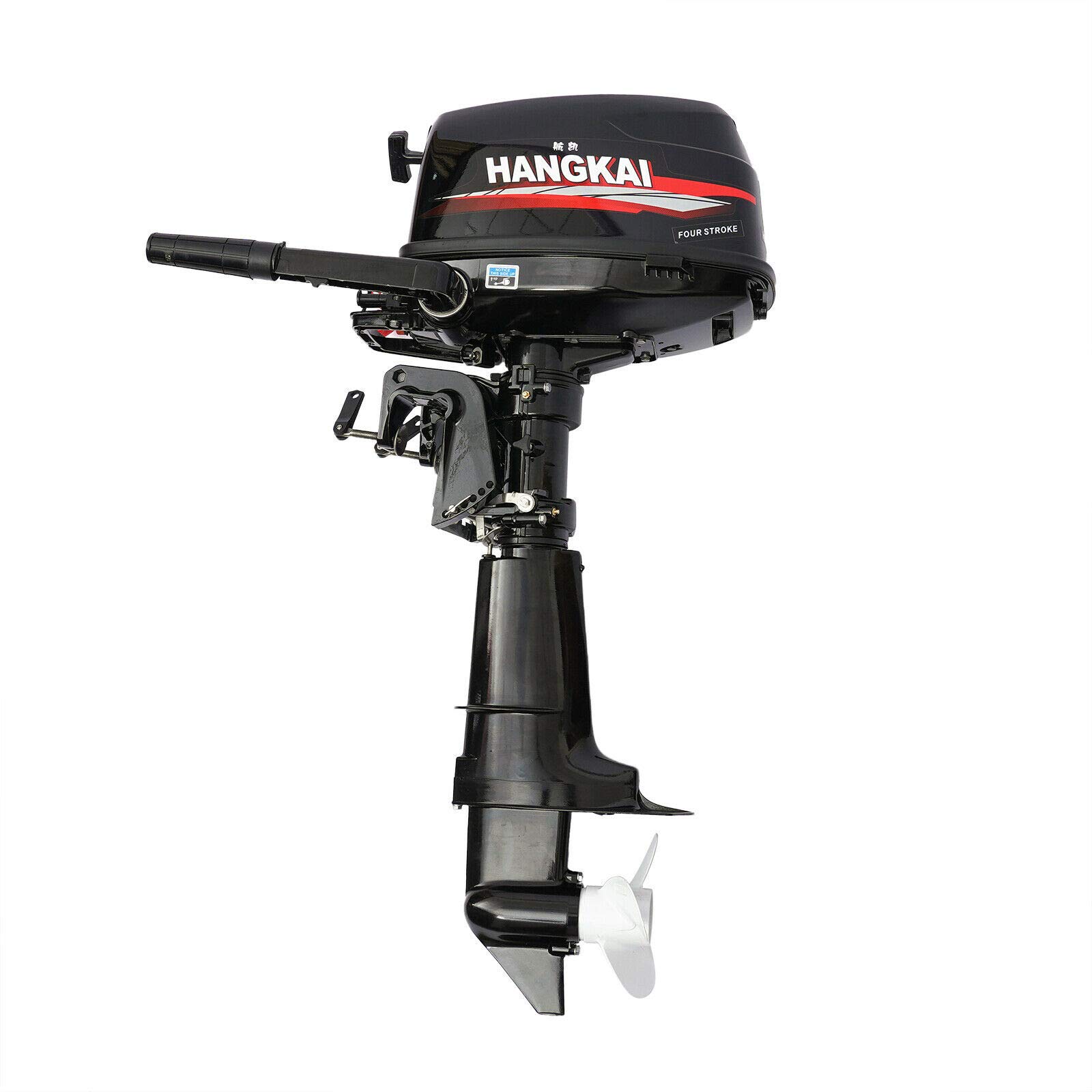 TFCFL 4-Stroke Boat Motor Heavy Duty 6.5HP Outboard Motor Boat Engine with Air Cooling System,Inflatable Fishing Boat Engine Short Shaft 123CC,5000-6000r/min