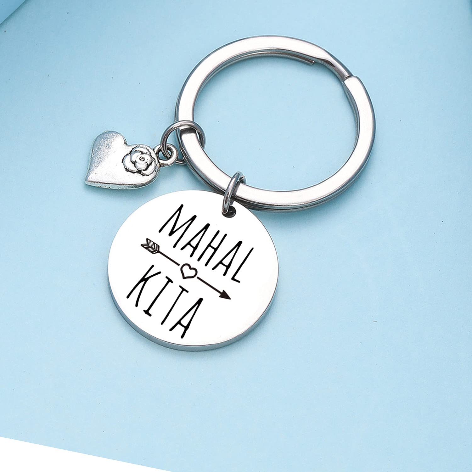 NOTHERS RSZOTW Mahal Kita Keychain Valentine's Day Keychain Filipino Keychain Philippines Gift Husband Gift Wife Gift Pinoy Gift Mahal Kita Girlfriend Jewelry Boyfriend Gift