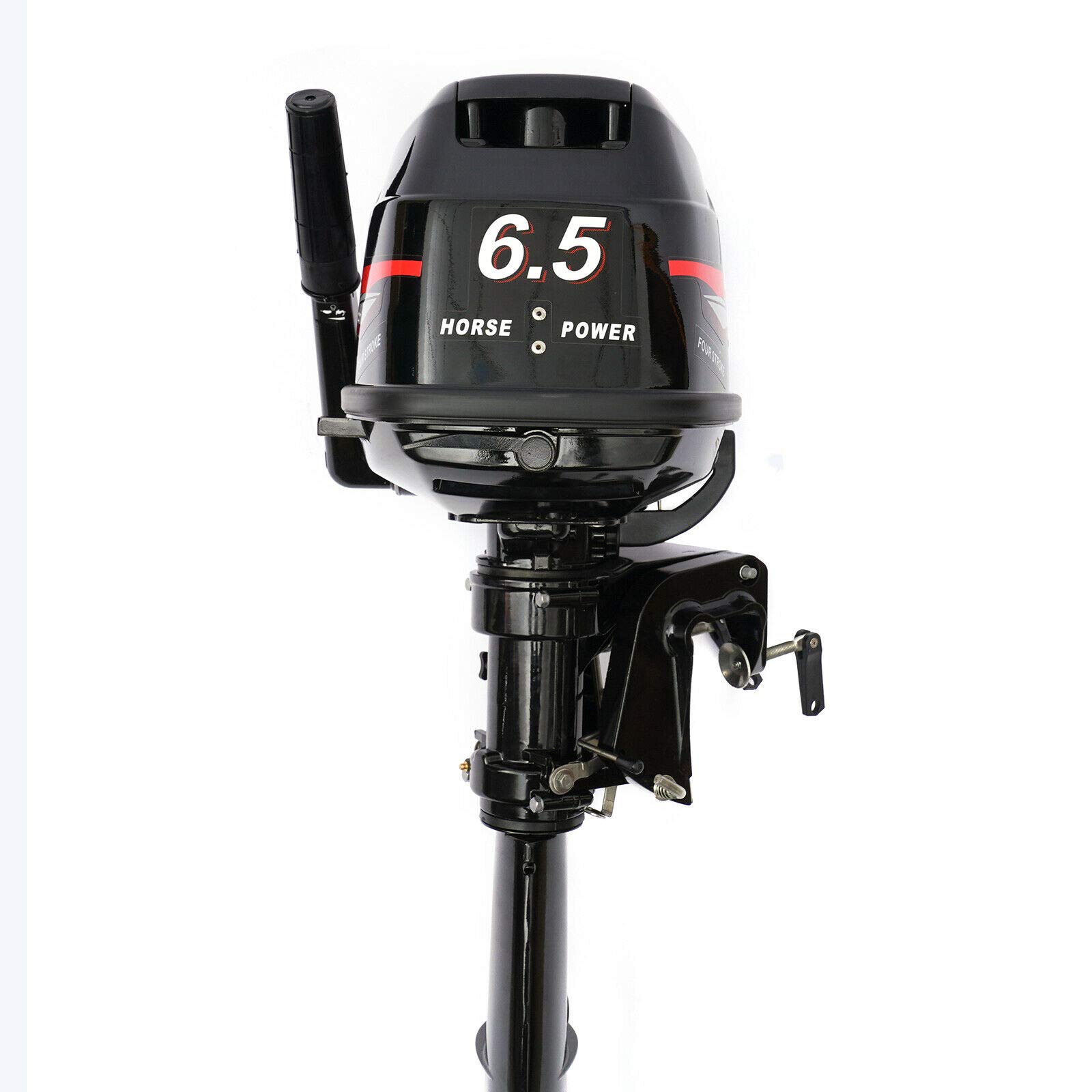 TFCFL 4-Stroke Boat Motor Heavy Duty 6.5HP Outboard Motor Boat Engine with Air Cooling System,Inflatable Fishing Boat Engine Short Shaft 123CC,5000-6000r/min