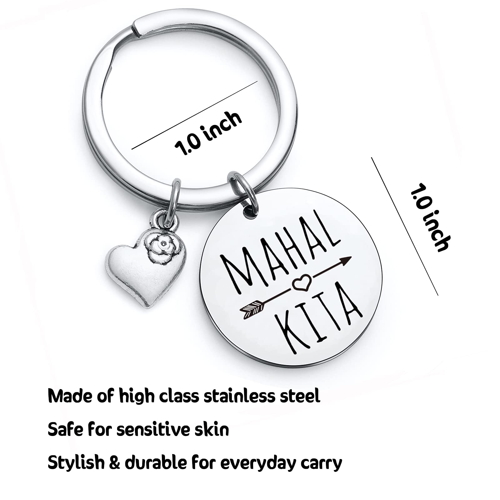 NOTHERS RSZOTW Mahal Kita Keychain Valentine's Day Keychain Filipino Keychain Philippines Gift Husband Gift Wife Gift Pinoy Gift Mahal Kita Girlfriend Jewelry Boyfriend Gift