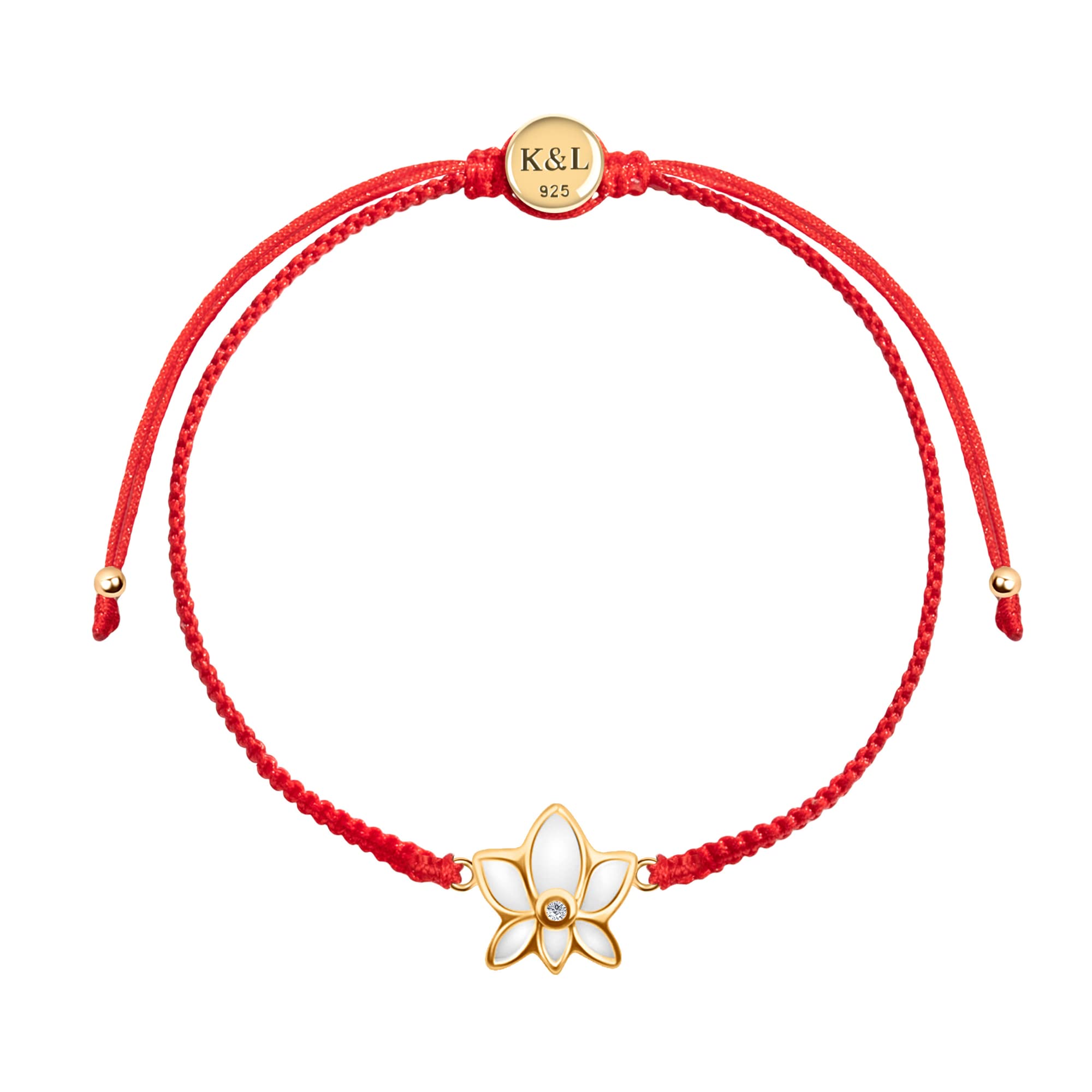 KARMA AND LUCK Red String Bracelet for Women with 925 Sterling Silver Lotus Charm for Spiritual Power, Handmade in Bali, Adjustable Size 6"-9"