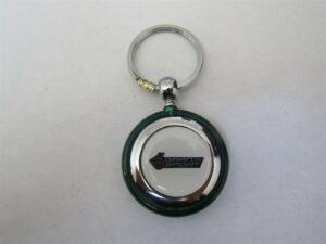 1982-1987 regal gran national gran sport logo round plastic keychain - green