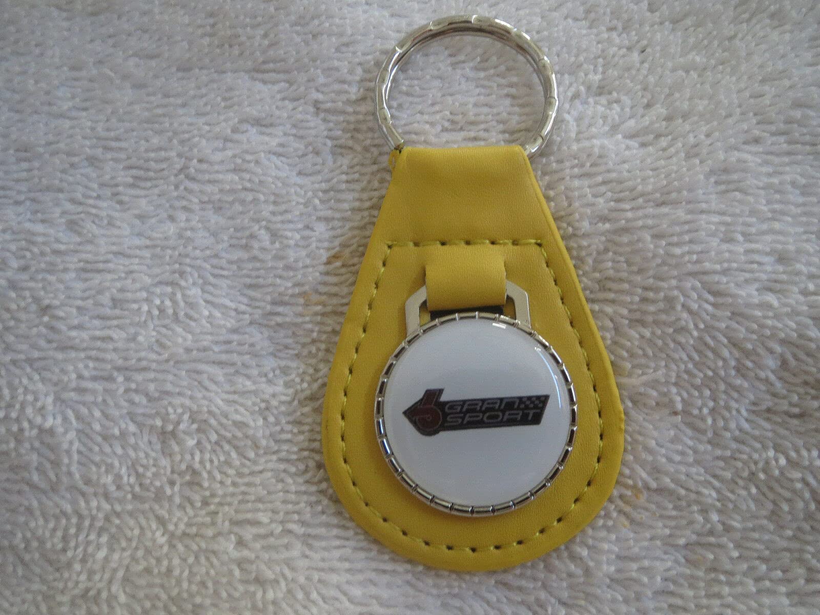 1982-1987 REGAL GRAN NATIONAL GRAN SPORT LOGO LEATHER KEYCHAIN - YELLOW