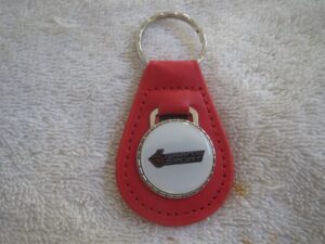 1982-1987 regal gran national gran sport logo leather keychain - red