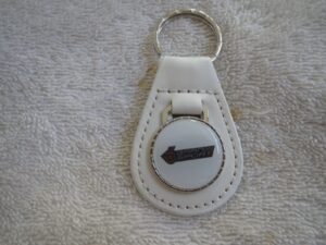 1982-1987 regal gran national gran sport logo leather keychain - white