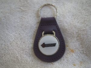 1982-1987 regal gran national gran sport logo leather keychain - purple