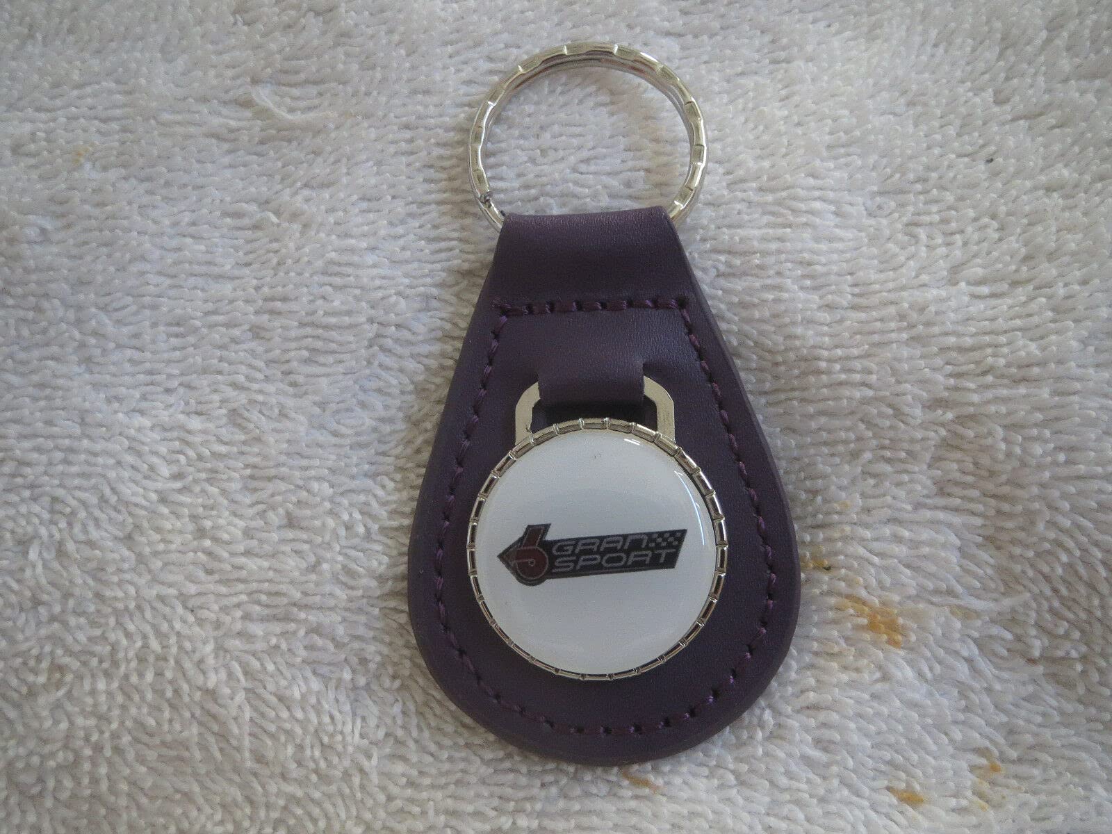 1982-1987 REGAL GRAN NATIONAL GRAN SPORT LOGO LEATHER KEYCHAIN - PURPLE