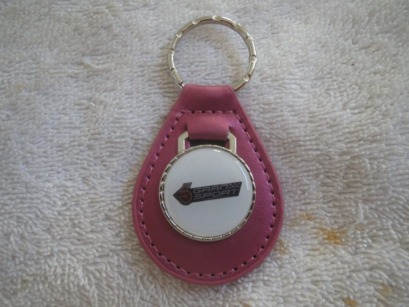 1982-1987 REGAL GRAN NATIONAL GRAN SPORT LOGO LEATHER KEYCHAIN - MAGENTA