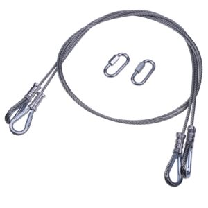 JEENDA 2PCS Lift Cables 125542 Compatible with Gorilla Lift Non Coated Cables with EZ Spring Clips (2)