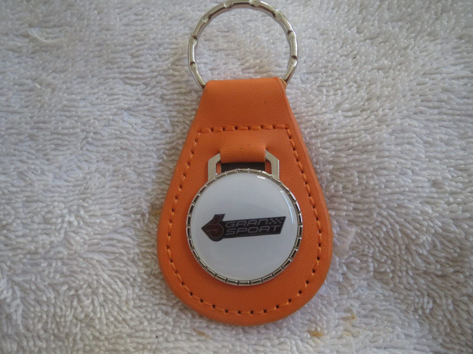 1982-1987 REGAL GRAN NATIONAL GRAN SPORT LOGO LEATHER KEYCHAIN - PUMPKIN