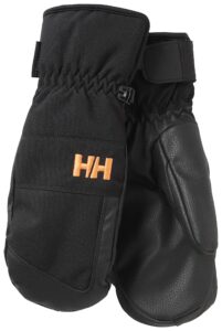 helly hansen kids hh jr mitten 2.0, 990 black new, 10