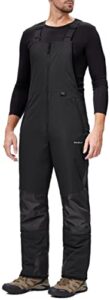 benboy mens snow bibs ski pants softshell waterproof insulated ripstop snowboarding overalls winter,hxk8118m-black-xl darkblack