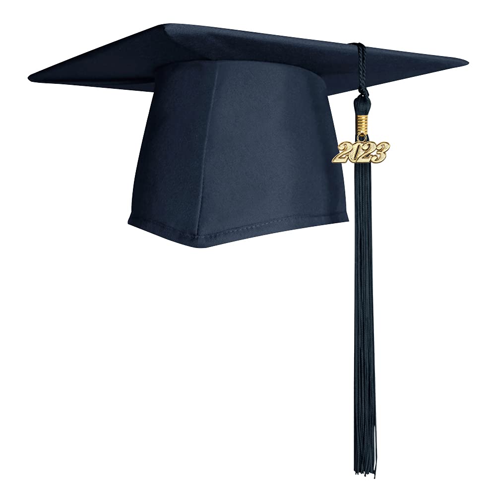 Endea Graduation Matte Cap & Tassel (Navy Blue, 2023)