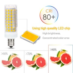 Treie 10W E12 LED Corn Light Bulb(4 Pack)E12 Dimmable 100 Watt Equivalent Bulb 1000LM 3000K Chandelier Bulbs Decorative Candle E12 Base for Home Lighting, AC110-120V (3000K)