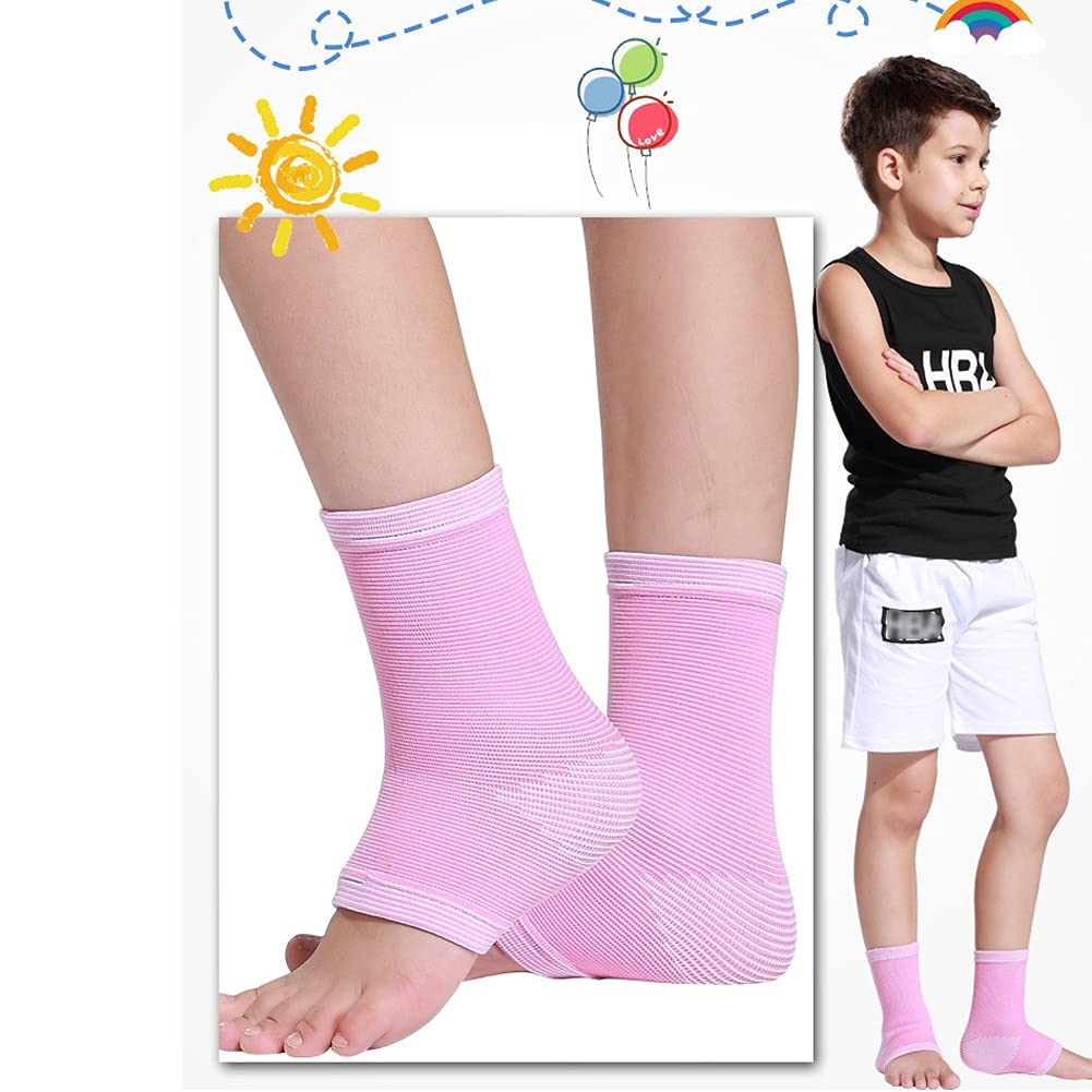 Ankle Brace for Kids Breathable Anti Slip Ankle Support Compression Sleeve Socks Elastic Arch Support Ankle Wrap for Sports Injury Achilles Tendonitis Ligament Damage Pain Relief (Size : Black)