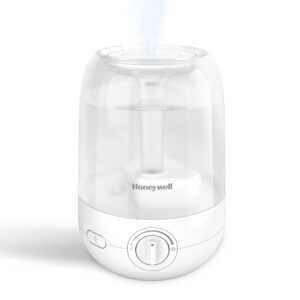 honeywell ultra comfort cool mist humidifier, white cool mist humidifier for bedroom, room or office. easy to use, ultra-quiet operation for kids or baby humidifier, hul545w