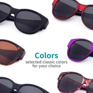 Face Shadow Polarized Sunglasses Fit Over Glasses, Oversized Sunglasses for Women to Go Over Prescription Glasses 100% UV Protection Unltra Lightweight