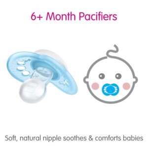 MAM Original Matte Baby Pacifier, Nipple Shape Helps Promote Healthy Oral Development, Sterilizer Case, 2 Pack, 6-16 Months, Boy,2 Count (Pack of 1)