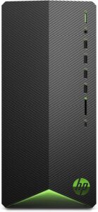 hp pavilion gaming desktop computer amd hexa-core ryzen 5 5600g (beats i7-8700) 16gb ram 256gb ssd amd radeon rx 5500 4gb keyboard and mouse usb-c bluetooth win10 black + hdmi cable