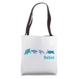 belize tourist belizean turtles tote bag