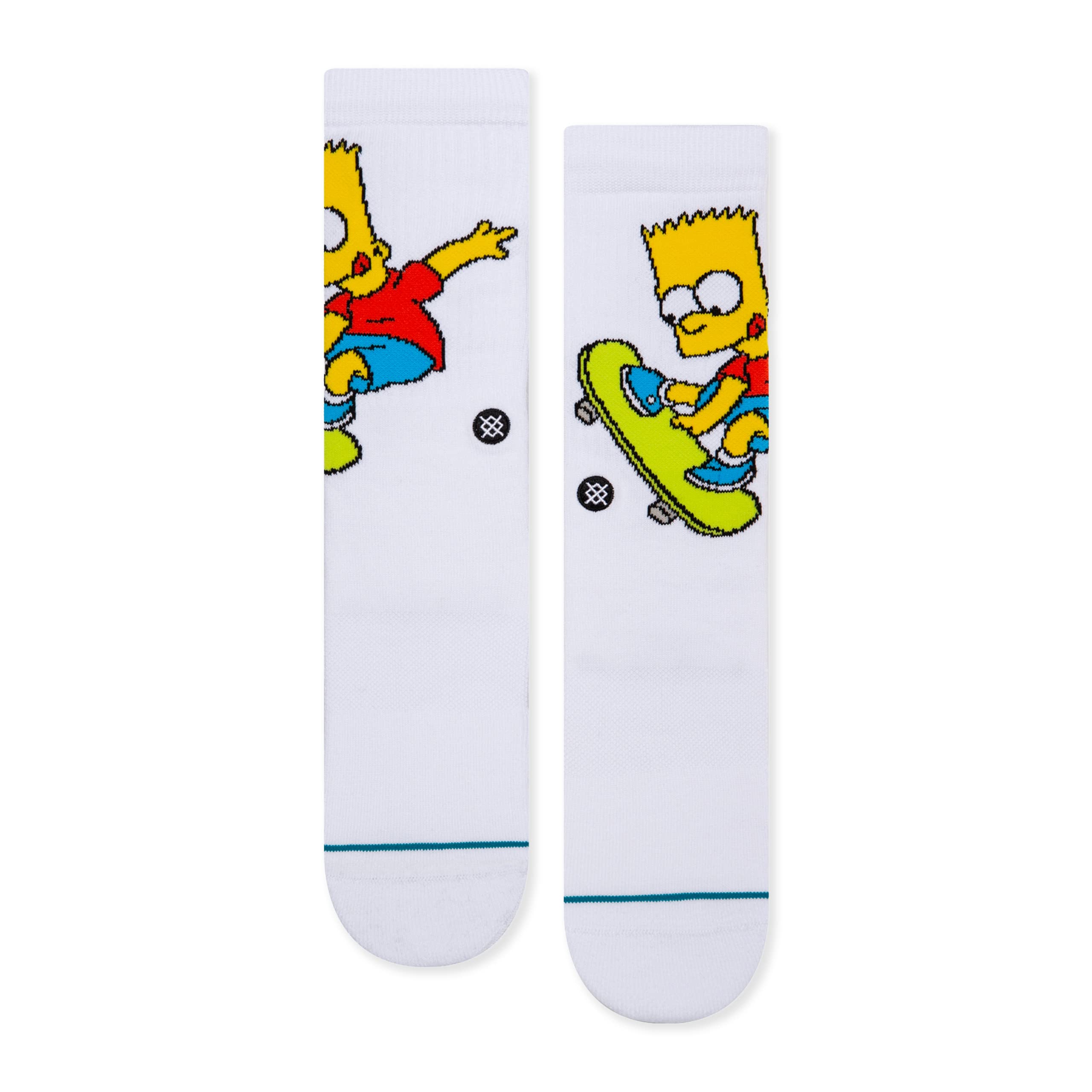 Stance Crew Bart Simpson Socks (Large, White)