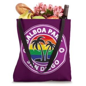 San Diego Balboa Park USA California retro rainbow souvenir Tote Bag