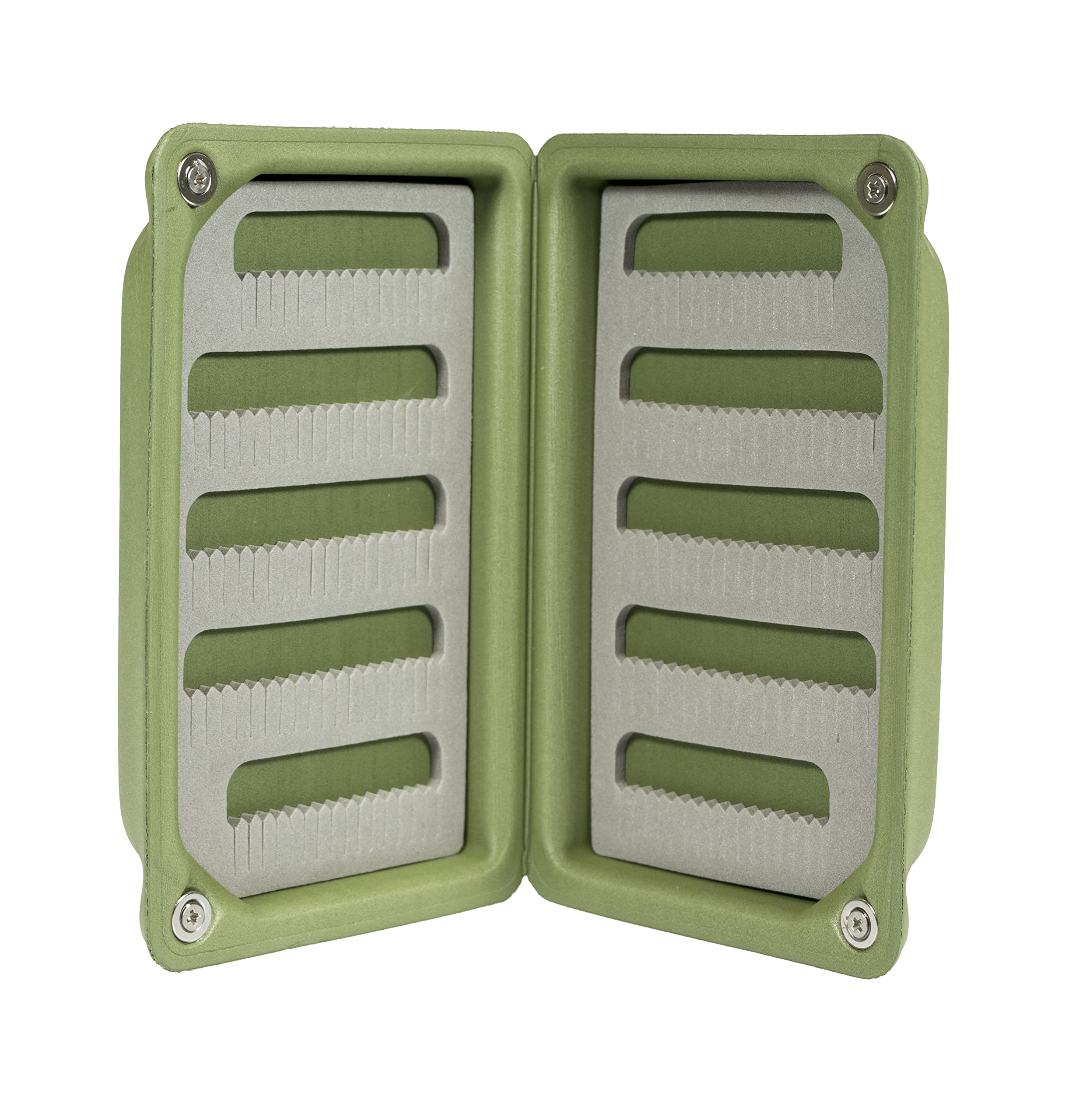 COLDWATER FLY FISHING - Light Weight Floating Olive Green EVA Fly Box- Small Vest Size