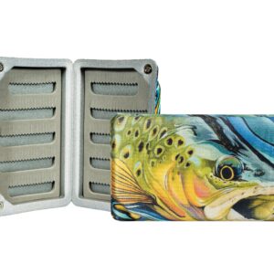 COLDWATER FLY FISHING - Light Weight Floating Designer Trout Picture Fly Box - Medium Vest Size