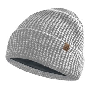 golden kocoon® - e-m-f organic cotton beanie with a bamboo lyocell faraday fabric liner - adult size in grey -5 g, cell towers, bluetooth, smart meters & wifi- golden cocoon hat cap