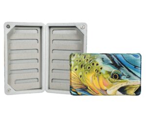 coldwater fly fishing - light weight floating designer fly box - standard pocket size