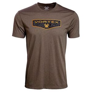 vortex optics shield t-shirts (brown heather, medium)