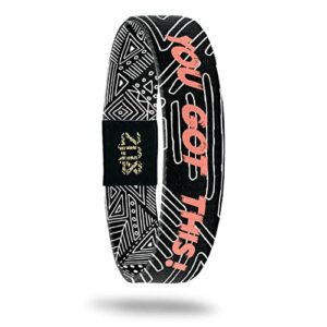 zox bracelets — you got this | stretchy elastic band with motivational affirmations and beautiful artwork, great gift for men, women, and kids (small)