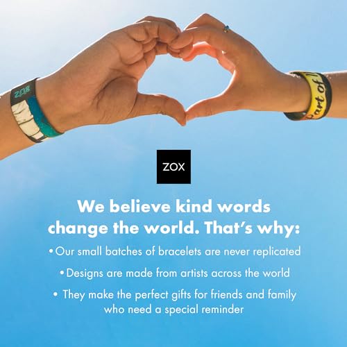 ZOX Bracelets — Believe in Yourself | Stretchy Elastic Band with Motivational Affirmations and Beautiful Artwork, Great Gift for Men, Women, and Kids (Medium)