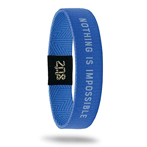 ZOX Bible Verse Bracelets — Nothing Is Impossible | Stretchy Elastic Band with Motivational Christian Affirmations and Beautiful Artwork, Great Gift for Men, Women, and Kids (Medium)