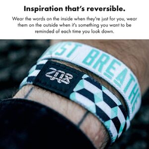 ZOX Bracelets — Just Breathe | Stretchy Elastic Band with Motivational Affirmations and Beautiful Artwork, Great Gift for Men, Women, and Kids (Medium)