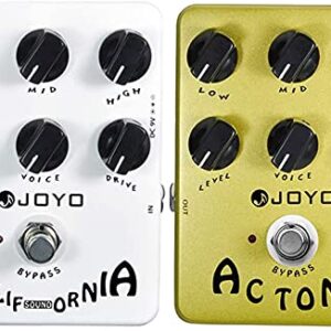 JOYO JF-15 and JF-13 Pedals Amplifier Simulator Overdrive Distortion Effect Pedals for Electric Guitar Most Frequently Combination Budget Pedals in Bundle