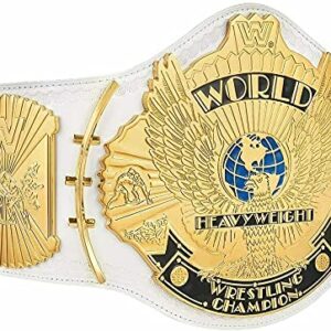 Classic Gold Winged Eagle Championship Belt Adult Size Replica, White, One Size