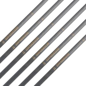 ZSHJGJR Archery 35" Carbon Arrow Hunting Arrows with 3 Pieces of 4-Inch White Feathers Targeting Practice Arrows Spine 400 for Recurve Bow Longbow Traditional Bow (12pcs)