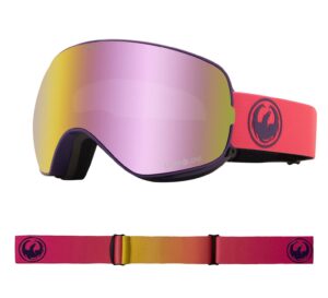 dragon alliance x2s smaller fit fade pink/lumalens pink ion snow goggles