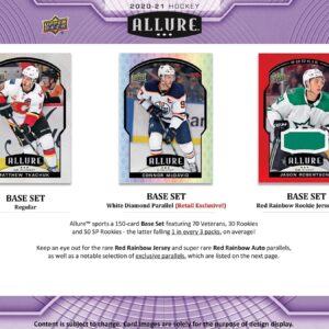 2020-21 Upper Deck Allure NHL Hockey Blaster Box - 6 Packs per Box - 5 Cards per Pack - Look for Blaster Exclusive Yellow Taxi Parallel