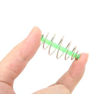 Alomejor 10PC Bait Thrower Fishing Feeder Spring Coil Inline Feeder Coil Inline Metal Bait Thrower Feeder Fishing Tackle(M)