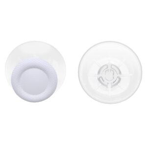 eXtremeRate Solid White & Clear Dual-Color Replacement Thumbsticks for PS5 Controller, Custom Analog Stick Joystick Compatible with PS5, for PS4 All Model Controller - Controller NOT Included