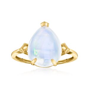 ross-simons ethiopian opal fleur-de-lis ring in 14kt yellow gold. size 9