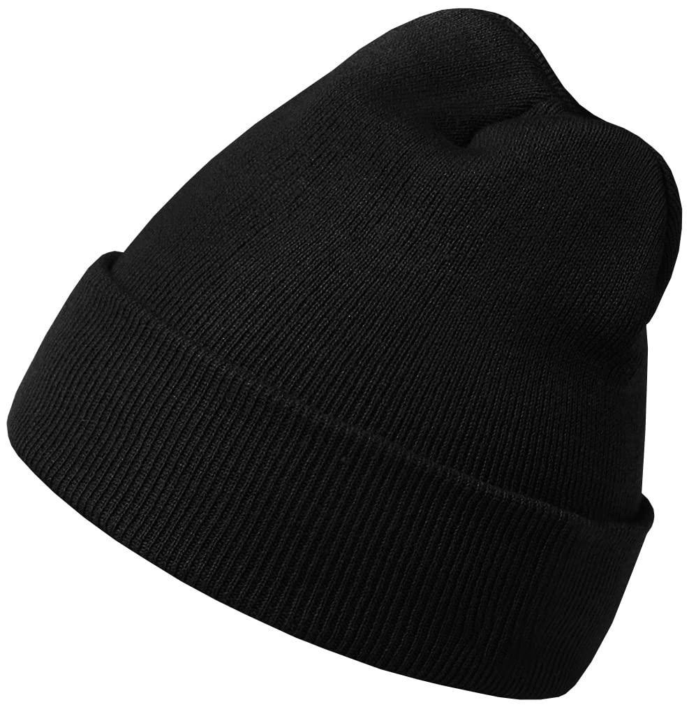 ZEXIAN 3 Pack Comfortable Breathable Soft Beanie Knit Slouchy Winter Skull Hats for Men and Women,Gifts for Christmas (Black& Grey& Navy Blue)