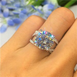 hsiyyecg shiny round cut cubic zirconia multi row cross knot women's eternity engagement wedding band ring, x cross wrap around cz rings size 6-10 (us code 8)