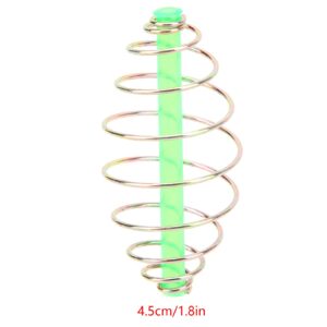 Alomejor 10PC Bait Thrower Fishing Feeder Spring Coil Inline Feeder Coil Inline Metal Bait Thrower Feeder Fishing Tackle(M)