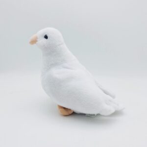 simulation white pigeon stuffed animal toy - 8 inch rock pigeon toys, cute pigeon as gift (white)